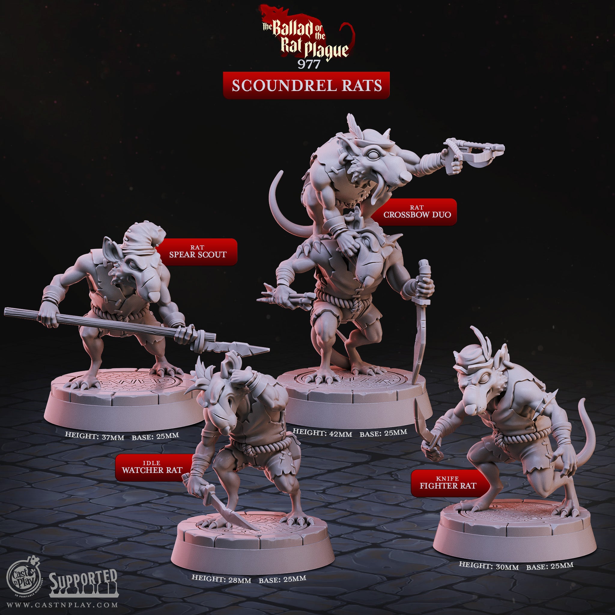 Scoundrel Rats - Ballad of the Rat Plague | Cast N Play | Resin – 3D ...