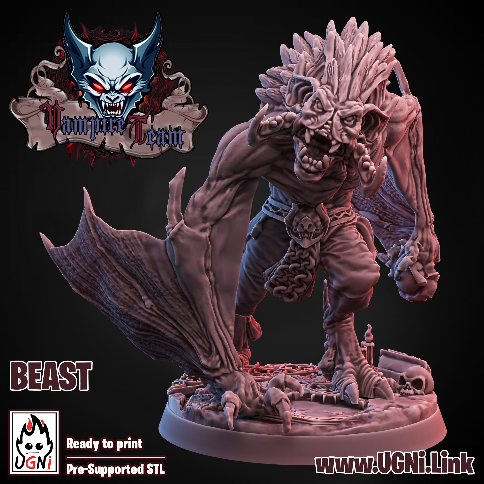 Vampire Team - Beast | UGNI Miniatures | Resin – 3D Creatables