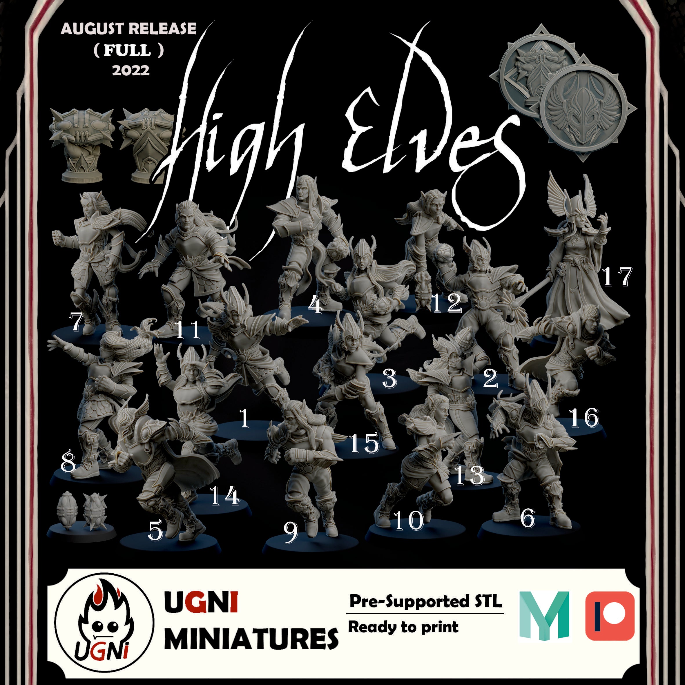 High Elves Team - High Elves | UGNI Miniatures | Resin – 3D Creatables