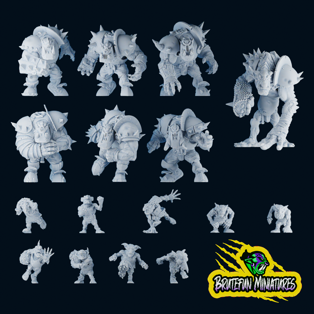 Black Orcs Team - Individual Models | Brutefun Miniatures | Resin – 3D ...