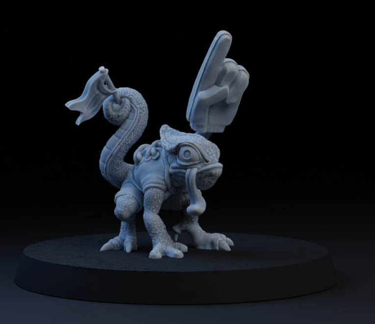 Chameleon Fan - Primal Lizardmen | UGNI Miniatures | Resin – 3D Creatables